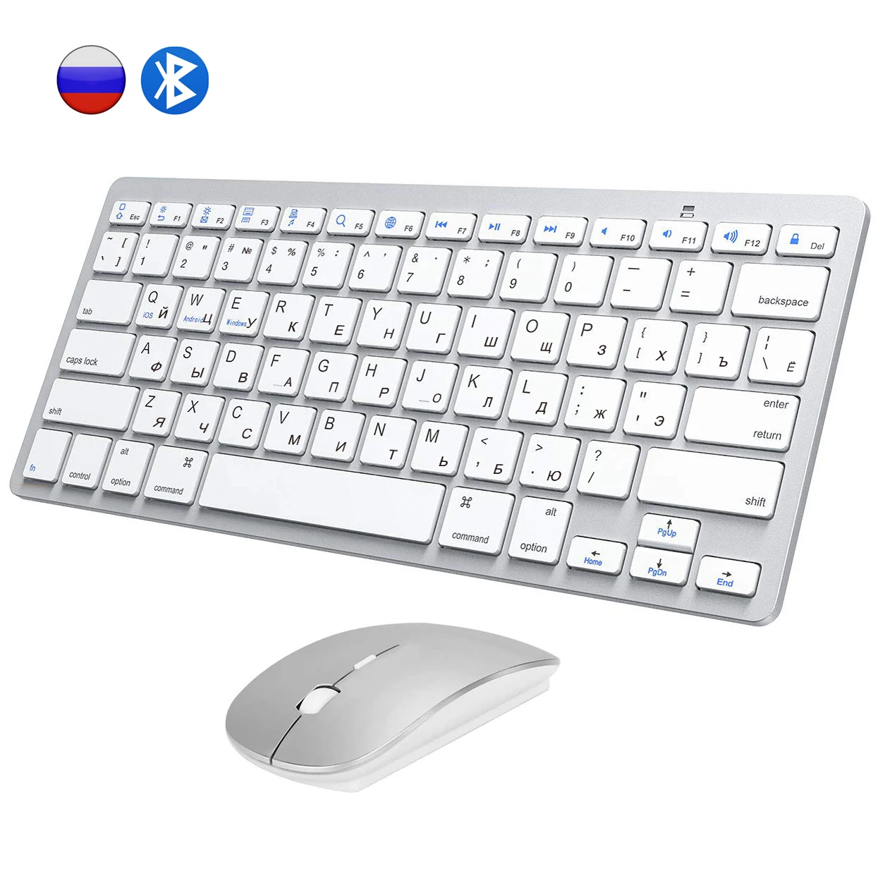 Russian Bluetooth Keyboard Mouse Combo Wireless Bluetooth Mice Ultra ...