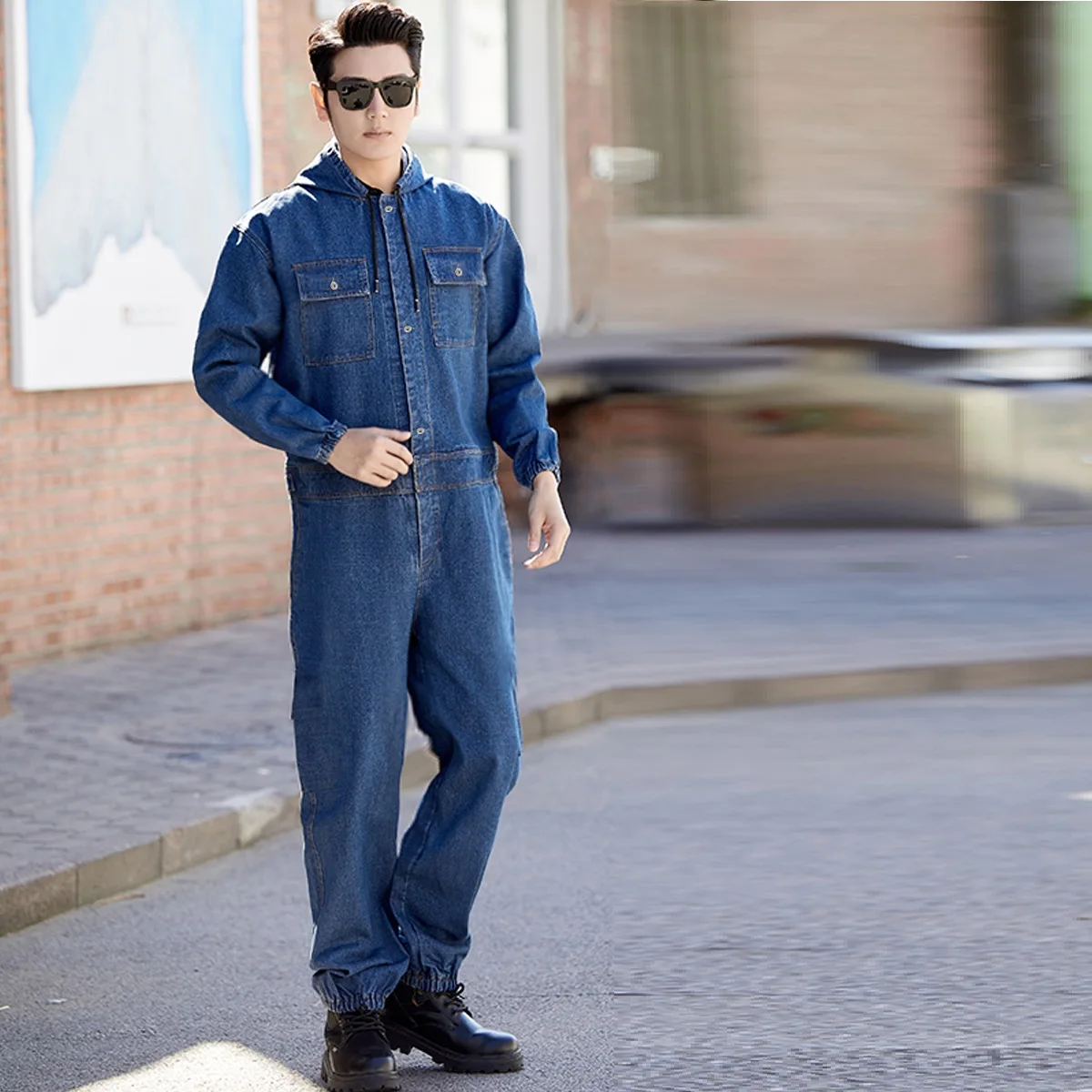 Cotton-Hooded-Denim-Work-Clothing-Men-Work-Uniform-Mechanic-Anti-scald ...