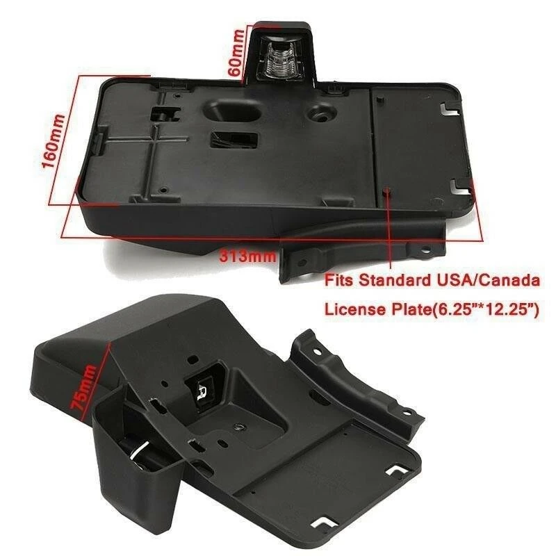 Car Rear License Plate Holder LED Light Tag Bracket for Jeep Wrangler ...