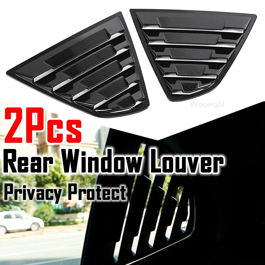 Wooeight 2x Car Side Rear Window Louver Shutter Cover Trim Air Outlet ...