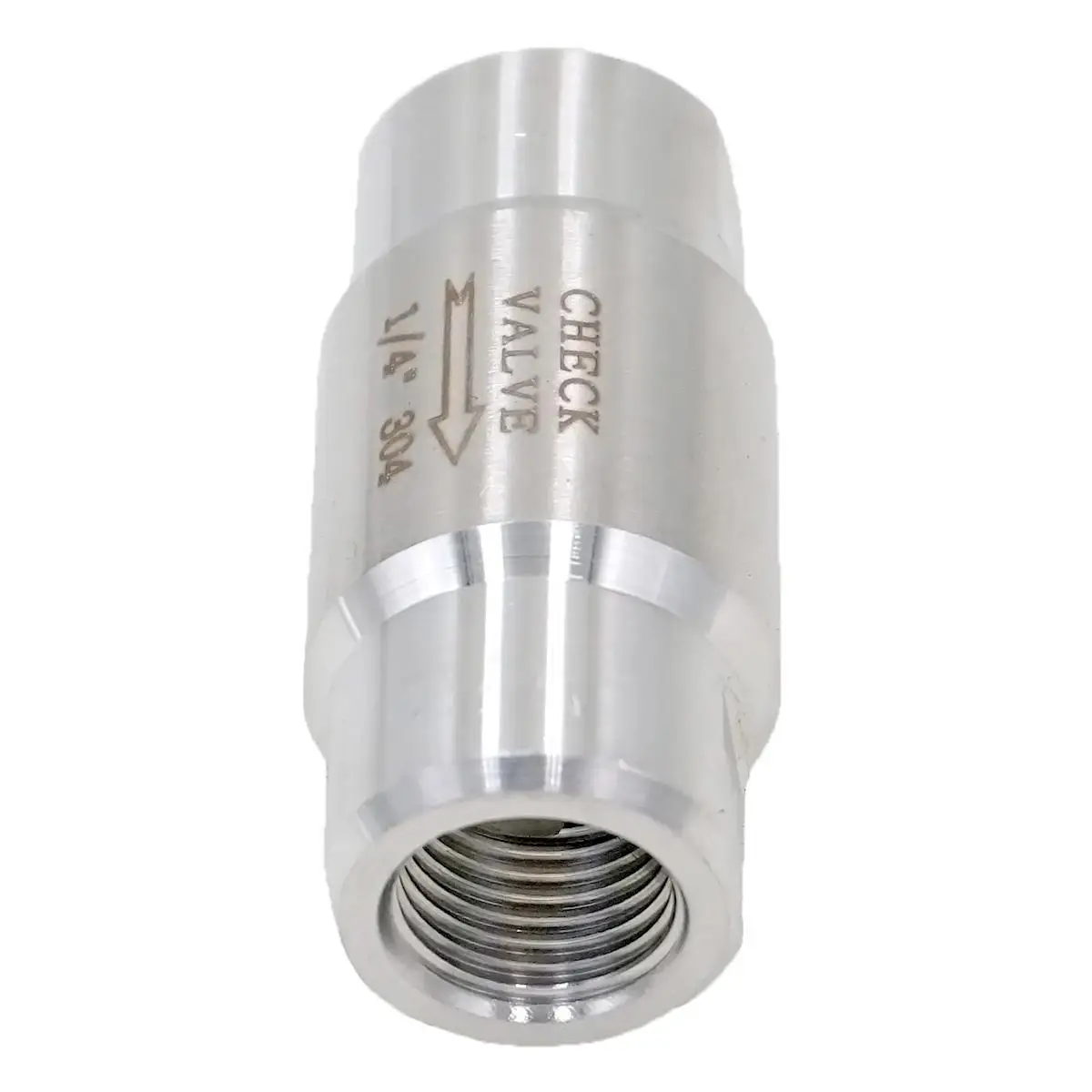 1/4" BSP Female 304 Stainless Steel Non-return Inline Spring Valve One ...
