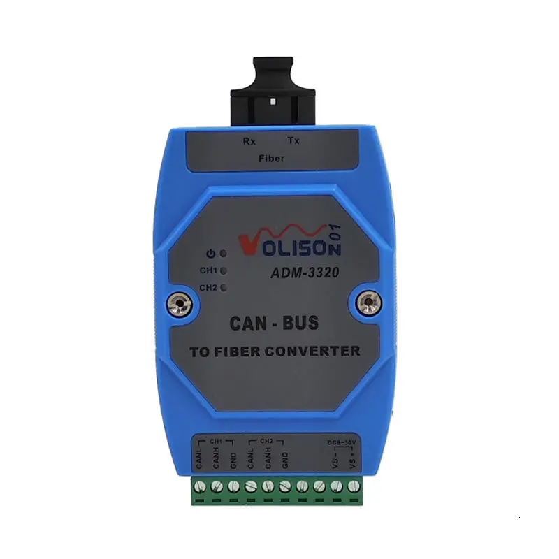 Adm-3320 Canbus Bus Optical Fiber Converter Can Bus Optical Terminal ...
