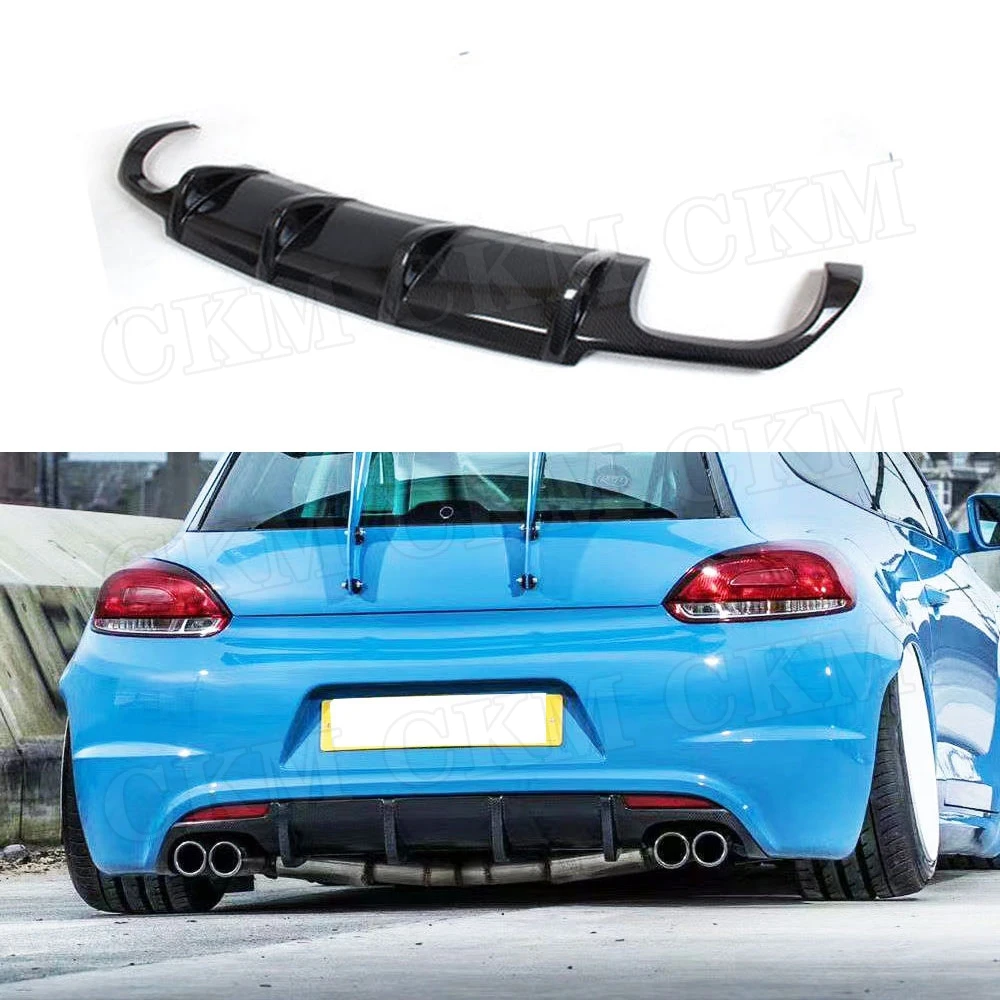 Carbon Fiber Material Rear Bumper Diffuser For Volkswagen Vw Scirocco R ...