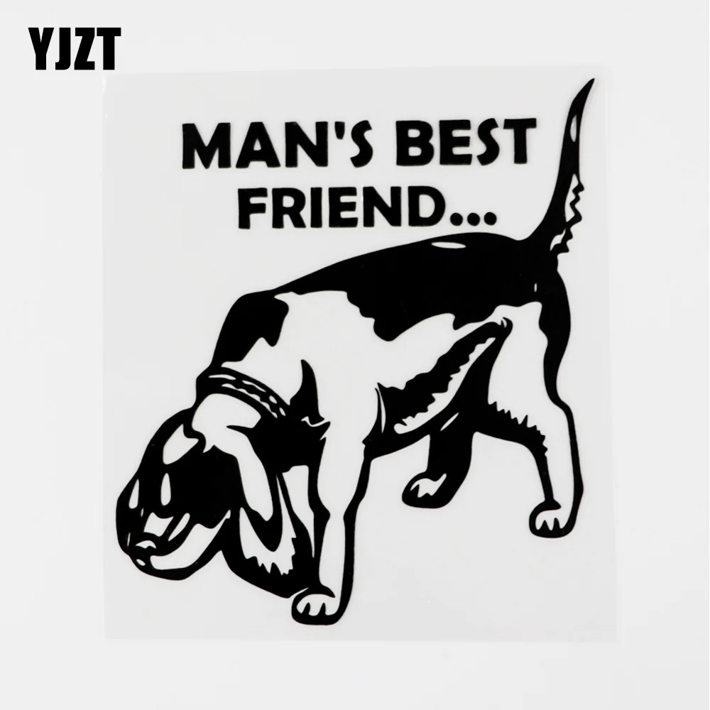 Yjzt 12.5cmx14cm Man's Best Friend Animal Dog Vinyl Hunter Car Sticker ...