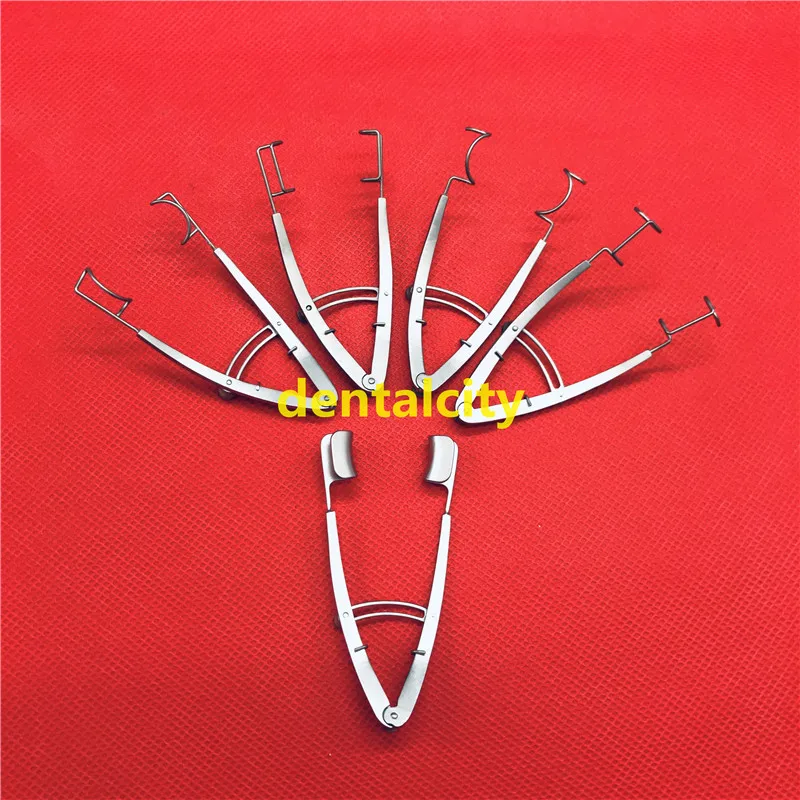 V type Stainless steel Eye Speculums solid opener eyelid tool blade ...
