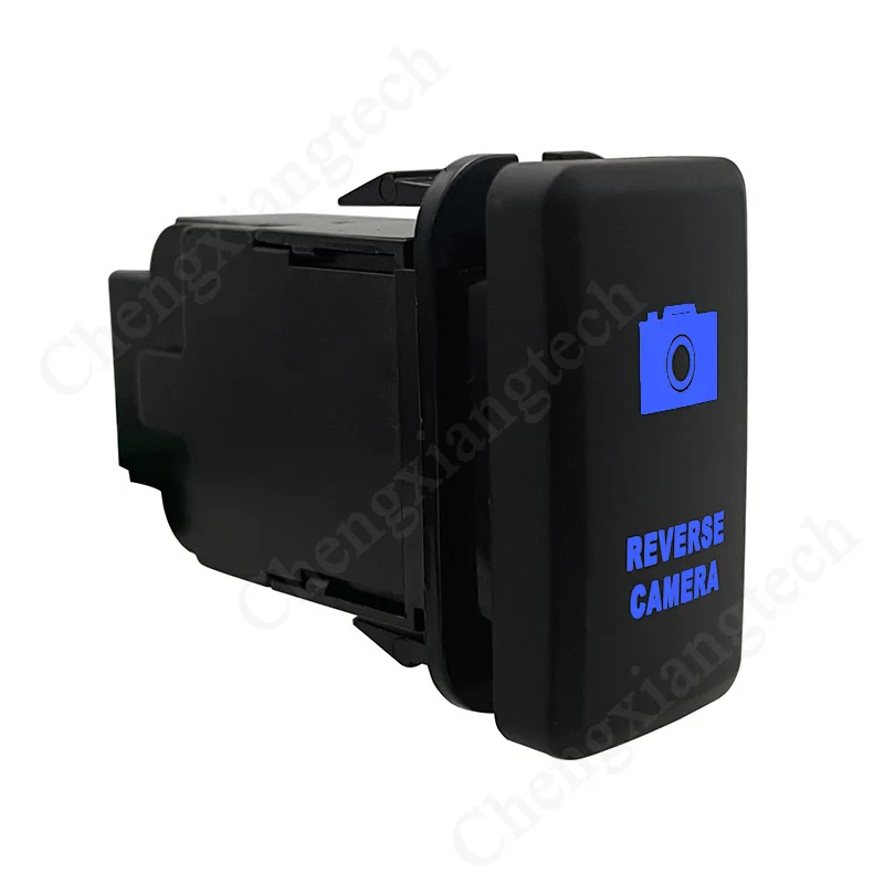 12V Blue Led REVERSE CAMERA Push Button Switch For Toyota Landcruiser ...