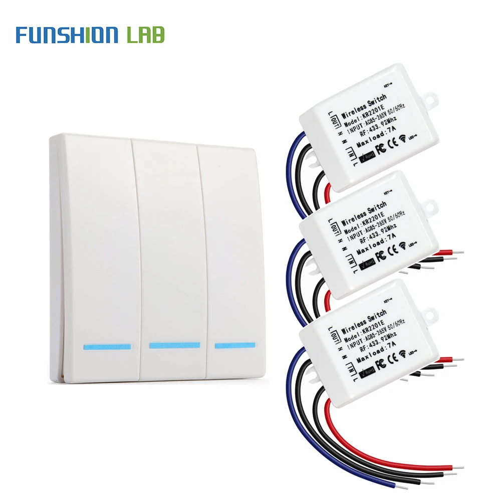 433Mhz-RF-Wireless-Remote-Control-Switch-AC-110V-220V-Corridor-Room ...