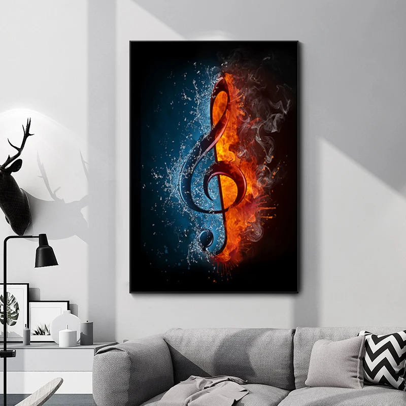 Abstract Music Note Art