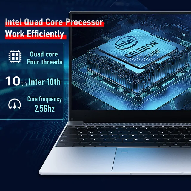 BYONE Intel Celeron 4115 15.6 inch Laptop 8GB 12G RAM 256G 512GB SSD ...