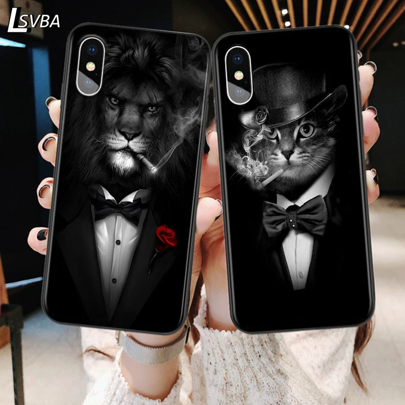 Funda de teléfono de silicona trasera para hombre, traje de camisa con ...