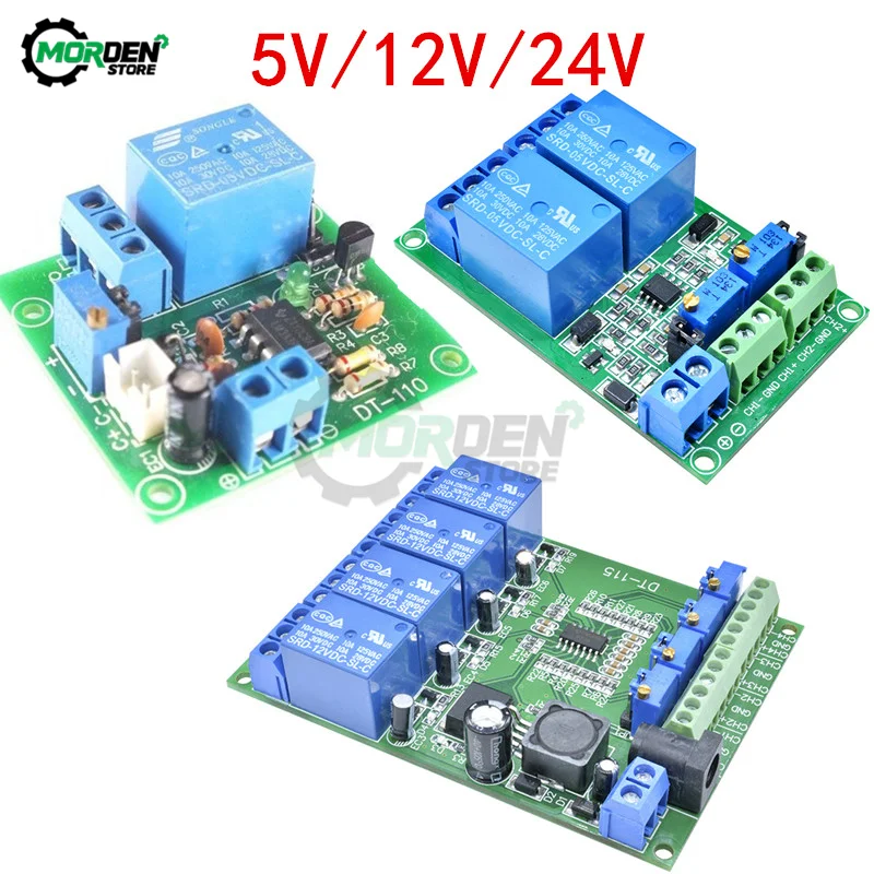LM393-5V-12V-24V-Voltage-Comparator-Relay-Module-1-2-4-Channel-Volt ...
