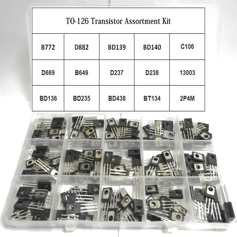 150pcs-TO-126-Transistor-Assortment-Kit-Pack-B772-D882-BD139-BD140-C106 ...