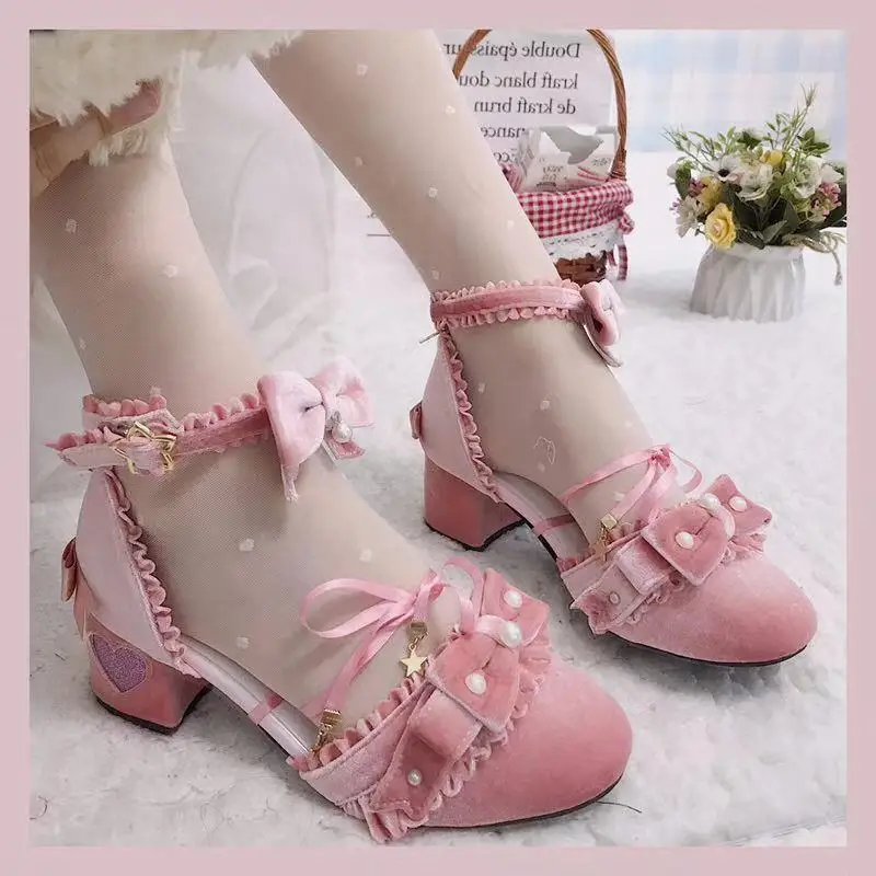 Sweet Girls Female Kawaii Tea Party Japanese Cute Anime Lolita Shoes ...
