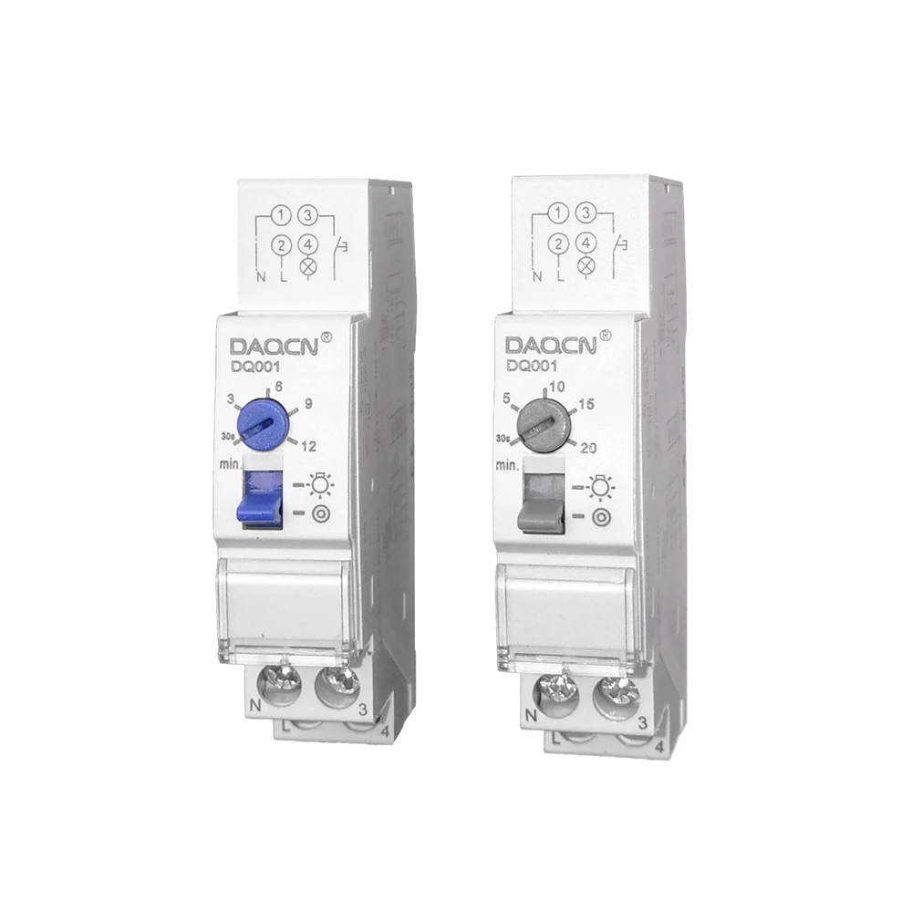 Beautiful CE approval 230V 16A 30S-10 minutes din rail Staircase timer ...