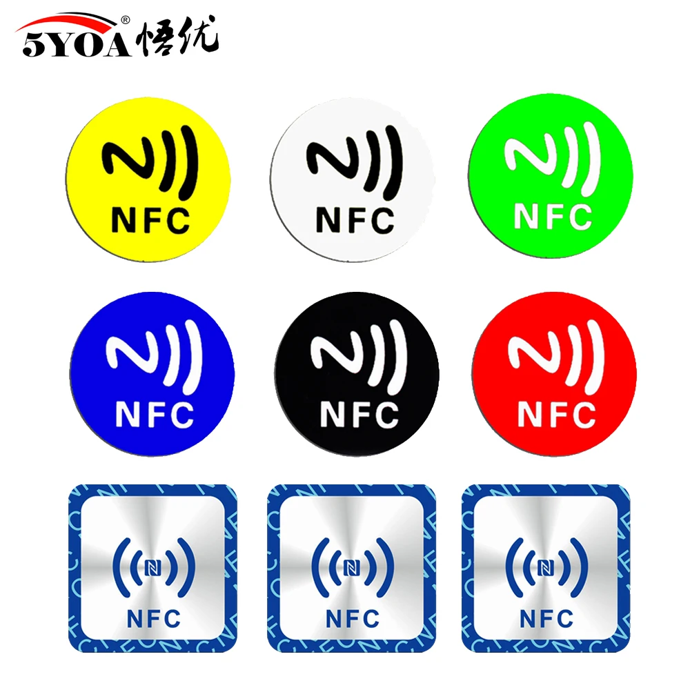 6pcs NFC Ntag213 Ntag215 Ntag216 TAG Sticker Ntag 213 13.56MHz ...