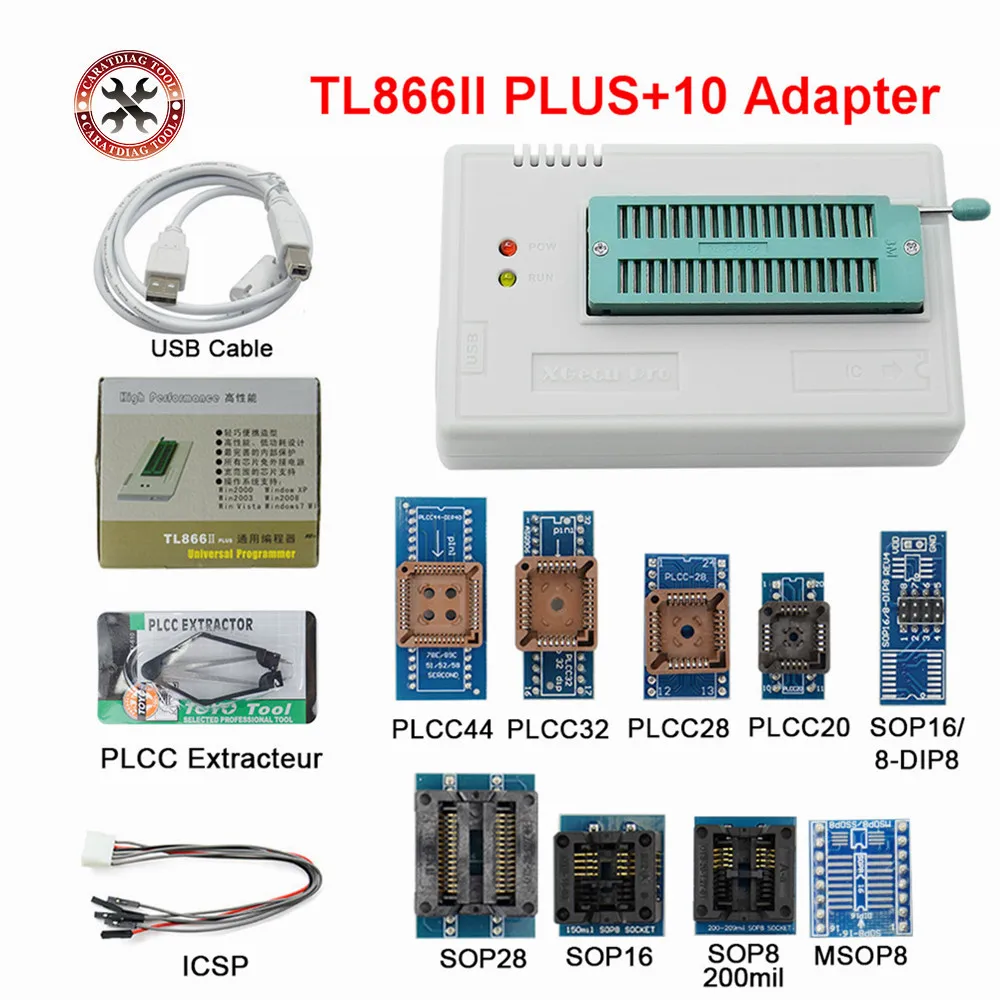 Original minipro TL866II Plus USB Universal BIOS nand flash 24 93 25 ...