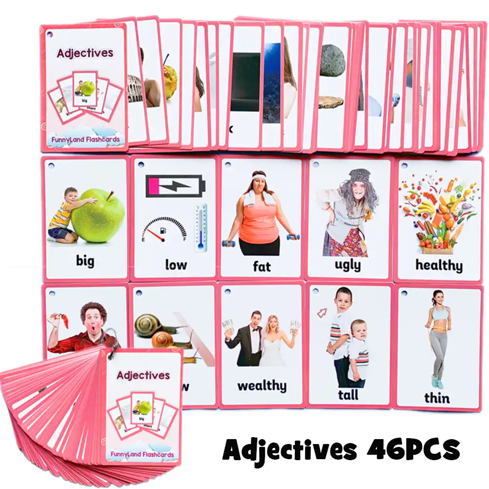 4PCS/Set A4 English Card Four Seasons Word Cards Montessori Learning ...