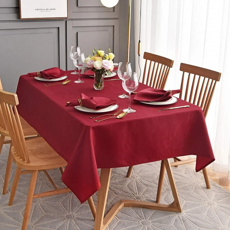 Rectangular Tablecloth Waterproof Oil Proof Table Cloth Solid Color Rectangular Tablecloth Waterproof Oil Proof Table Cloth Solid Color