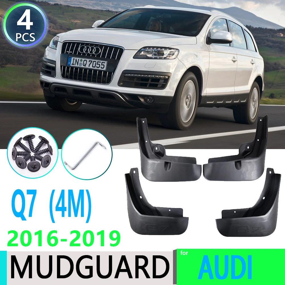 For Audi Q7 4m 2016 2017 2018 2019 4pcs Car Fender Mudguard Mud Flaps ...