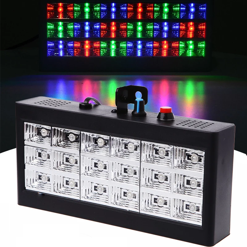 36 LEDs Strobe แฟลชแบบพกพา 10W RGB ควบคุมเสียง Strobe ความเร็วปรับ ...