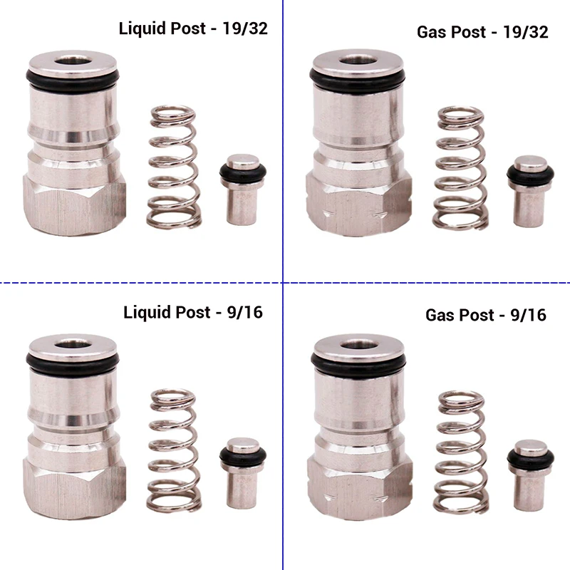 Cornelius Type keg Ball Lock Post & Poppet Female Thread Gas + liquid ...