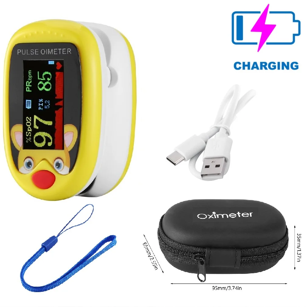 Usb Charging Pulse Oximeter For Children Blood Oxygen Fingertip ...