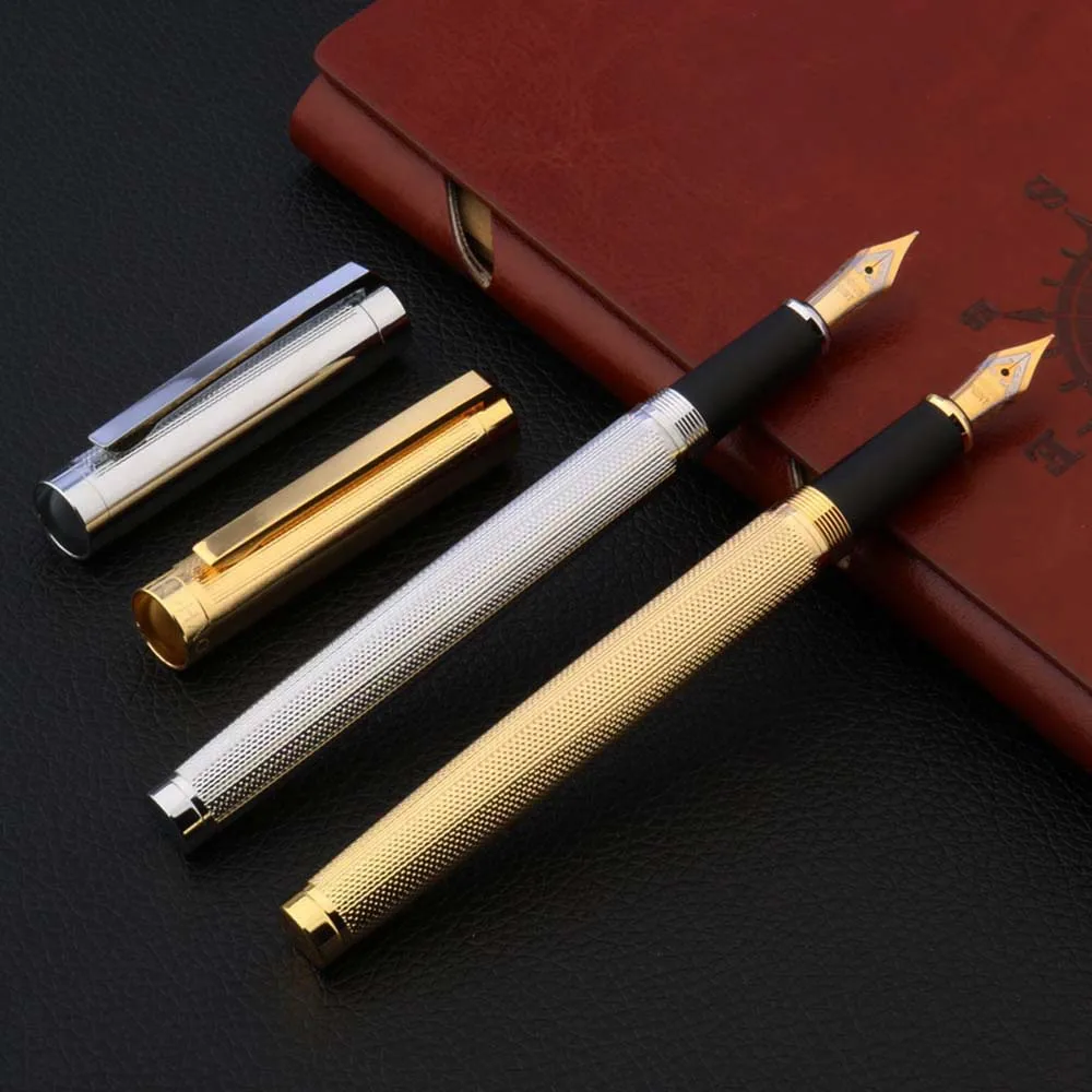 luxury-quality-metal-silver-golden-Fountain-Pen-Medium-gift-iraurita ...