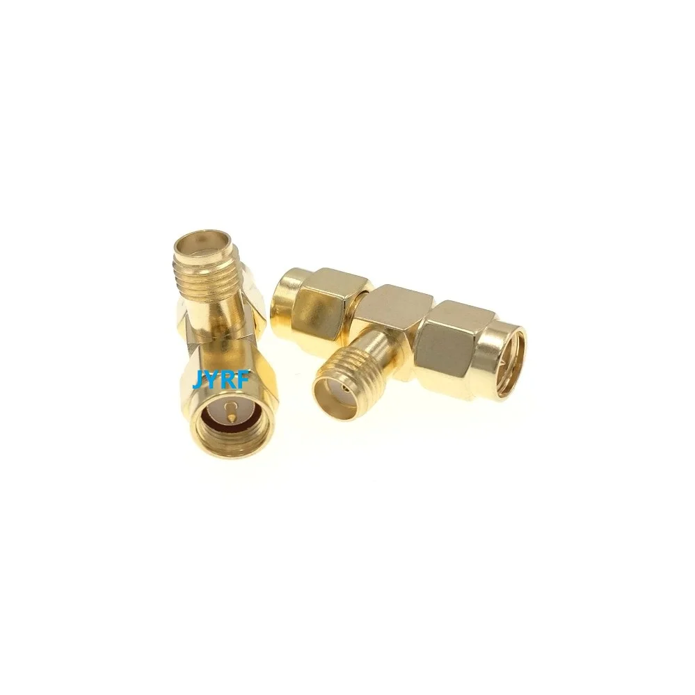 SMA Female To Two SMA Male Triple T RF Adapter Connector 3 way RF ...