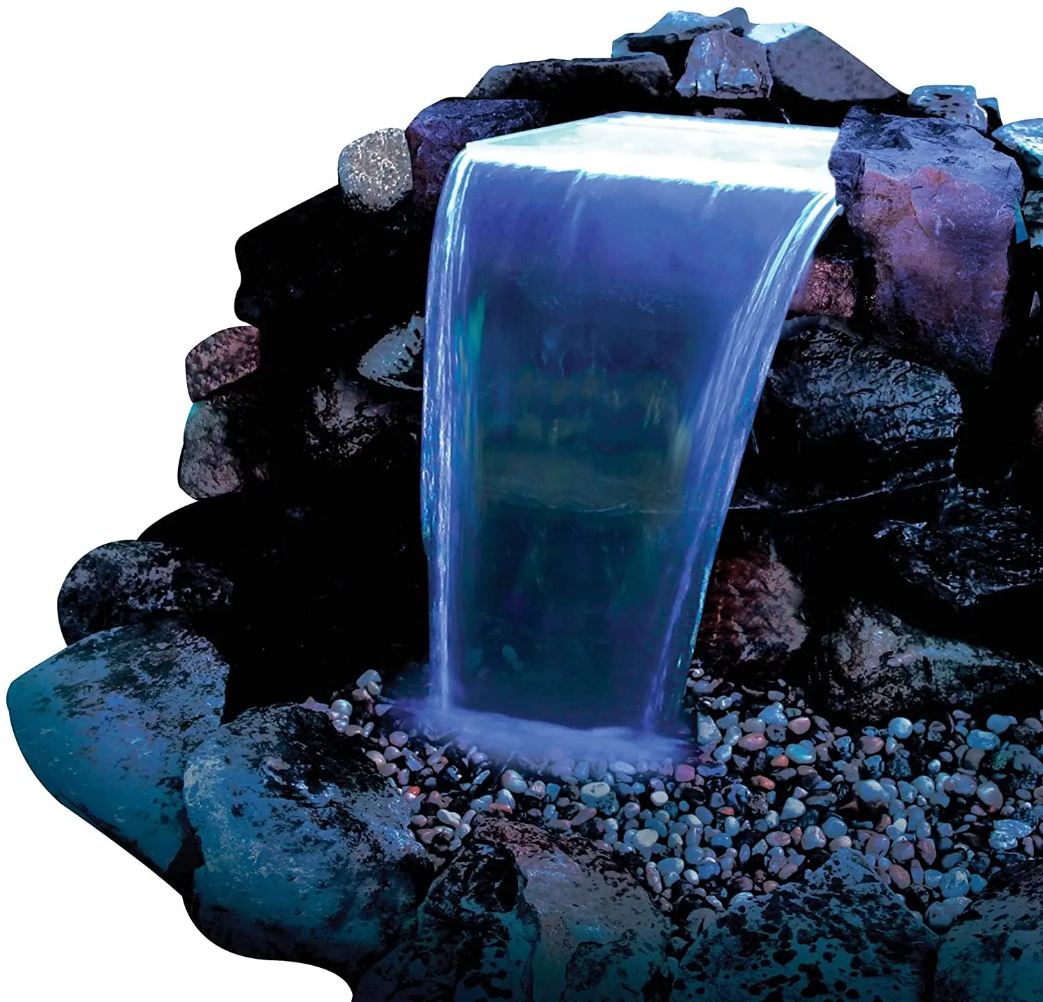 Stainless steel waterfall landscaping outlet Circulation stacking ...