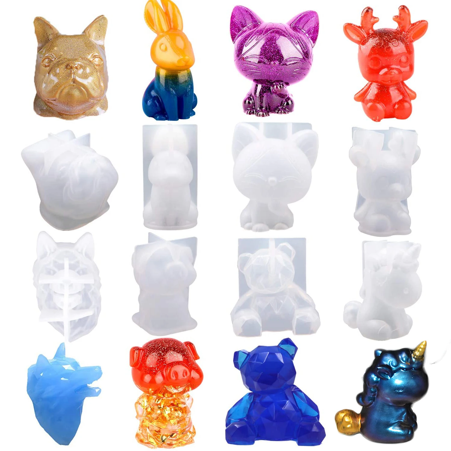 Resin Decoration Accessories | Animal Epoxy Resin Molds | 3d Animal ...