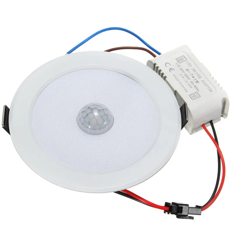 7W E27 LED Downlight Light PIR Motion Sensor 5730 SMD LED Light ...