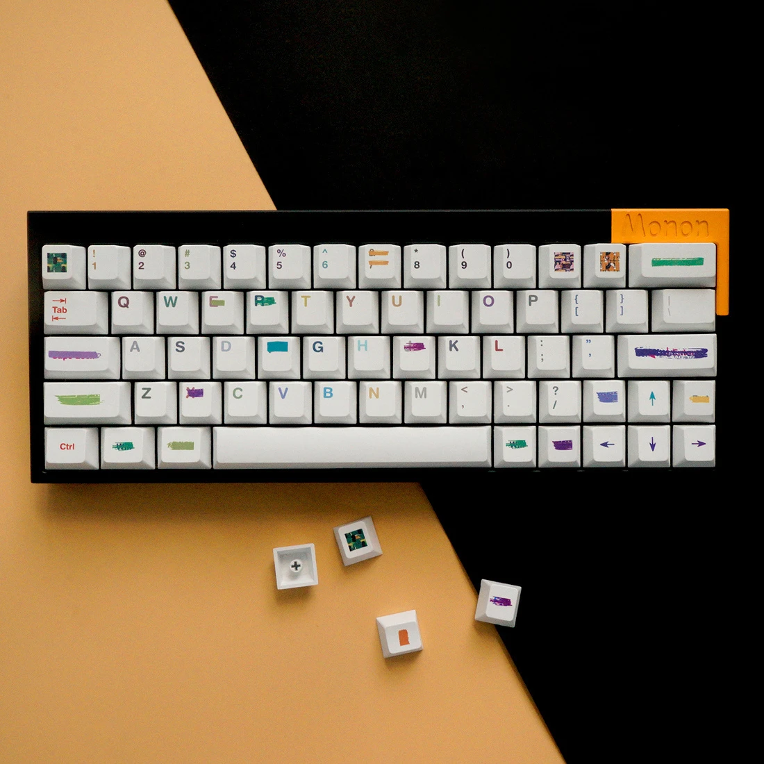 136 Keys/set Colourful Gmk Redacted Keycaps Pbt Dye Sublimation Key ...