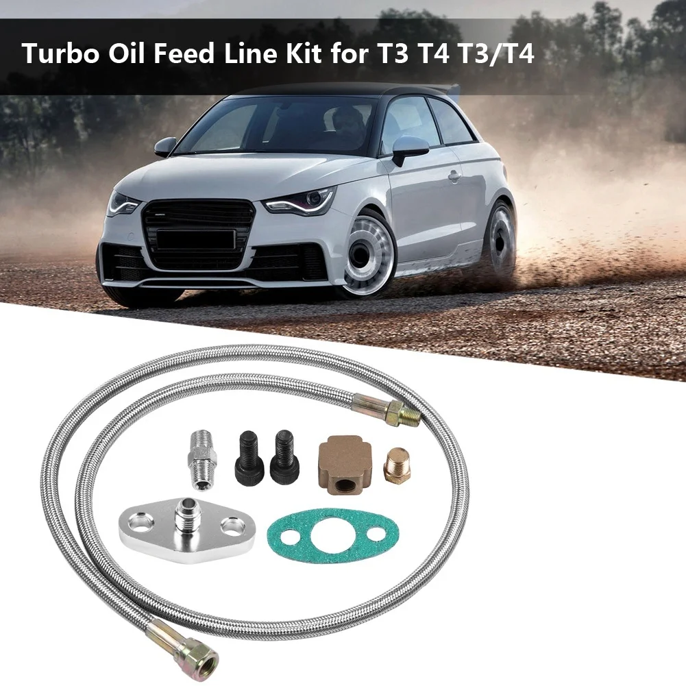 Turbo Oil Feed Line Kit Supply Complete Kit for T3 T4 T3/T4 Aluminum ...