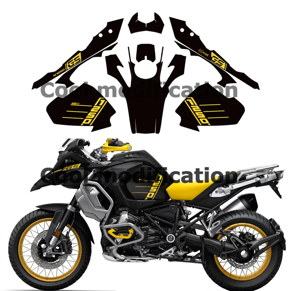 Motorcycle Parts Body Fairing Stickers For BMW GS 40 Years R1200GS ADV ...