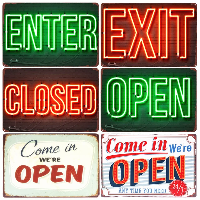 Vintage Open Sign Vector