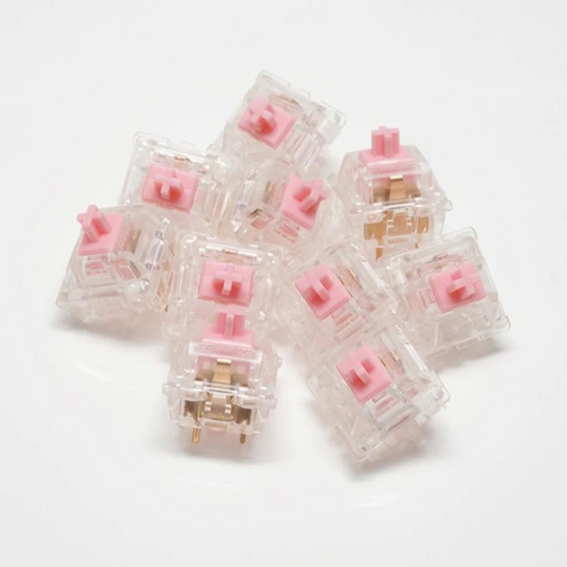OUTEMU (Gaote) Clear Housing Pink Red Switches 67g Sotck”Roselios ...