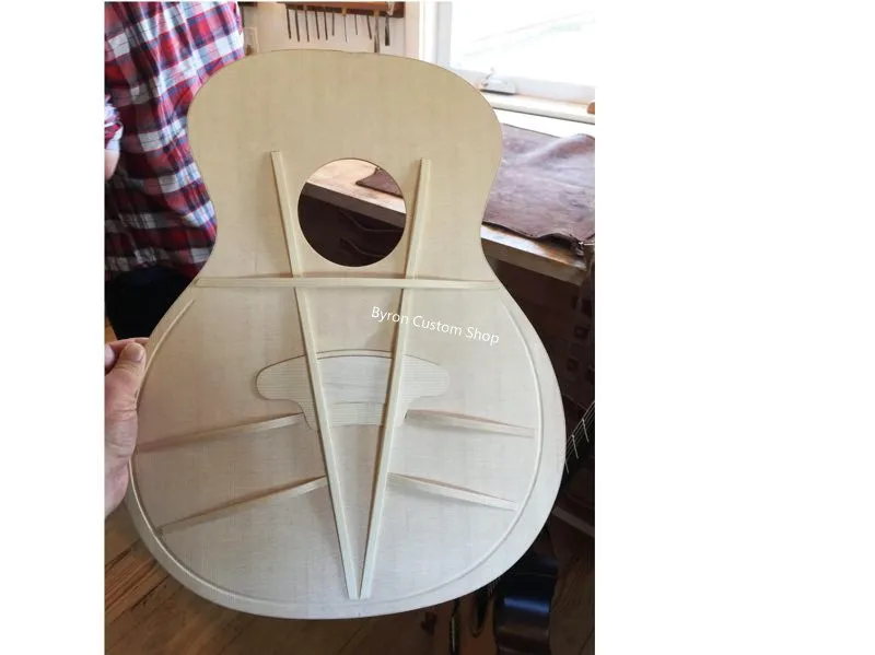 free shipping solid wood V shape bracing acoustic guitar Factory Custom ...