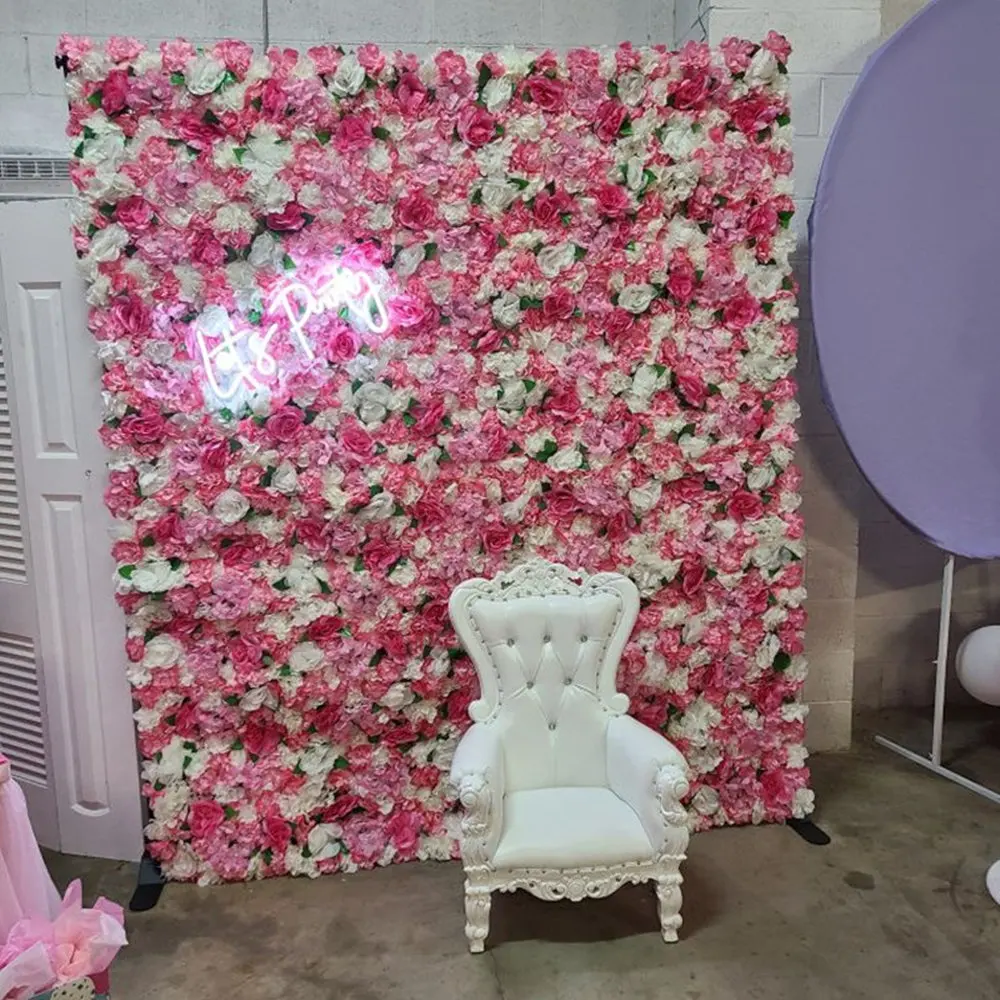 Artificial Flower Wall Panels Backdrop | Wedding Party Decorations ...
