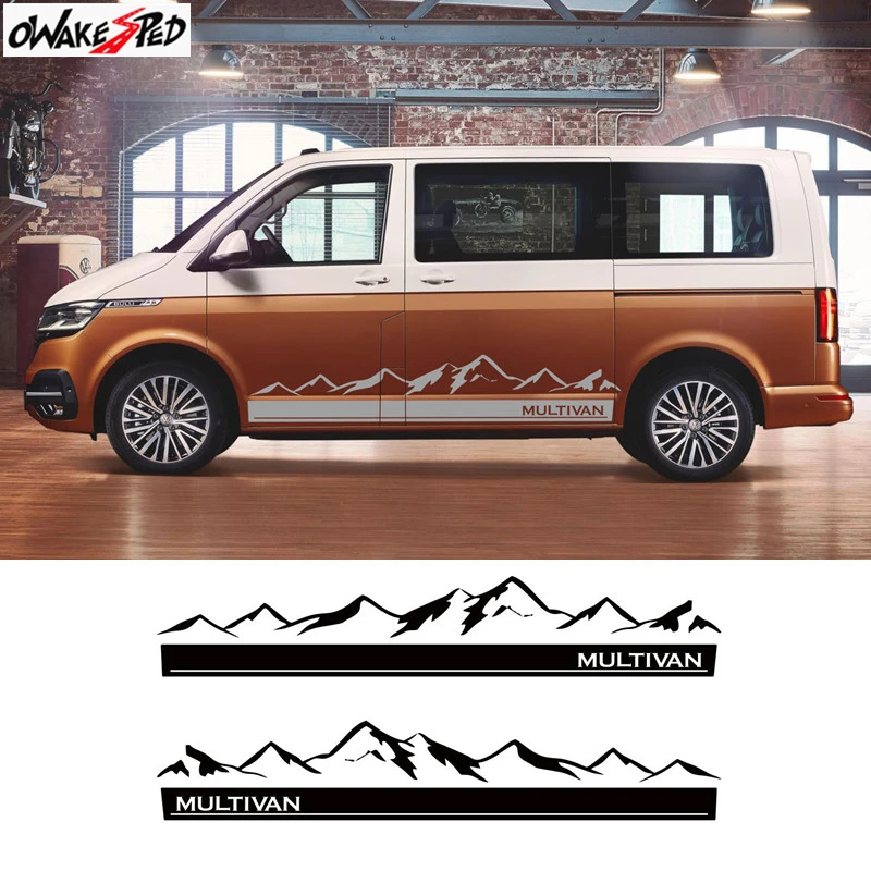 1set Both Side Stripes Car Body Door Stickers Vinyl Decals Auto ...