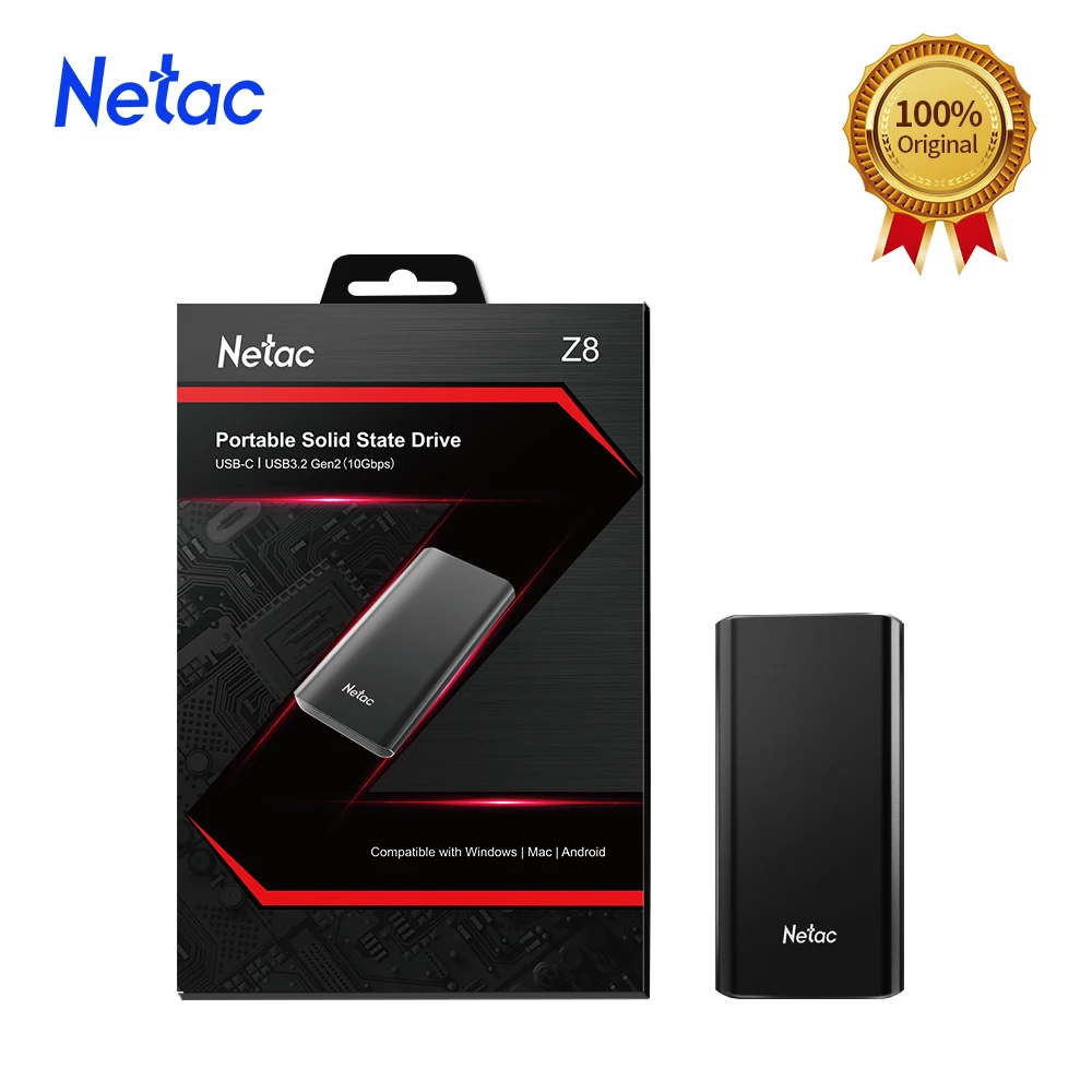 Netac External SSD 250gb 500gb 1tb 2tb Portable Hard Drive Solid State ...