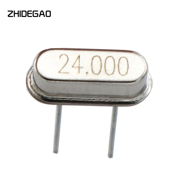 10pcs 24.000M 24.000MHZ 24MHz 24 MHZ Quartz Crystal Resonator Passive Oscillator HC 49S New ZHIDEGAO