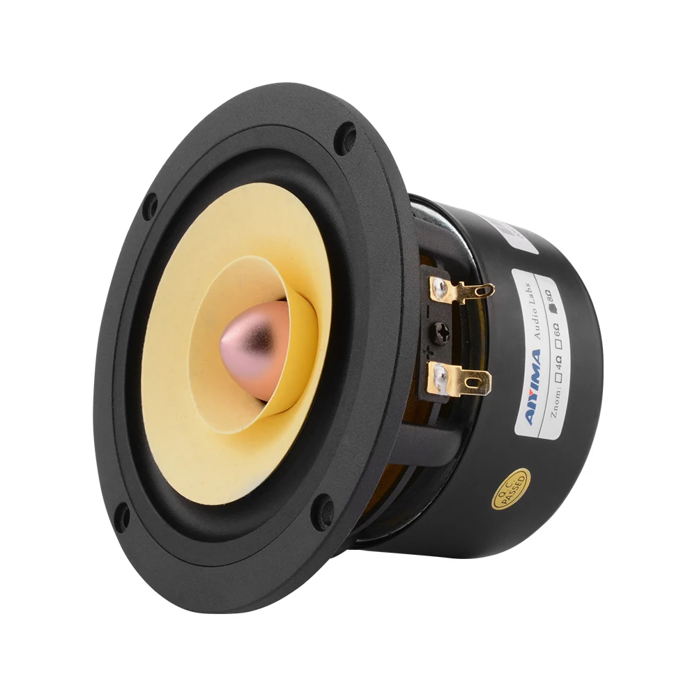 AIYIMA 4 Inch Audio Full Range Speaker Driver 25W Midrange Bass HIFI ...