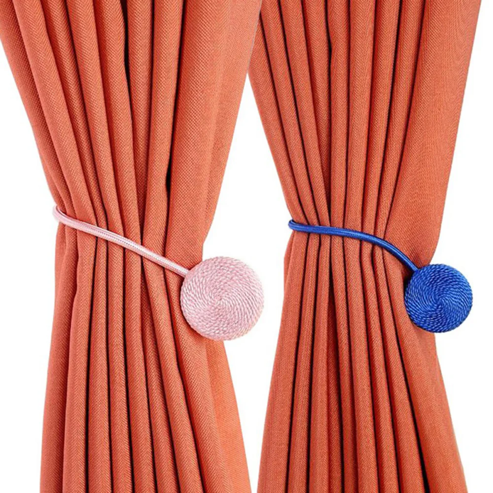 Accessoires de rideaux,vert clair-45cm--Aimants ronds tressés pour ...