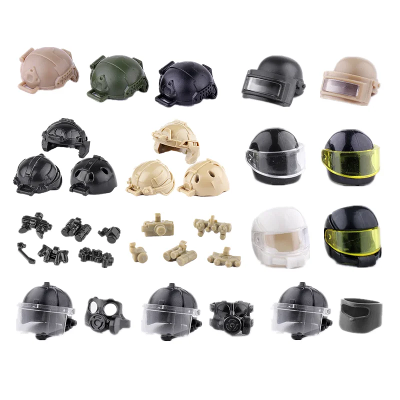 Modern Military Tactical Helmet Building Blocks Figures Night Vision ...