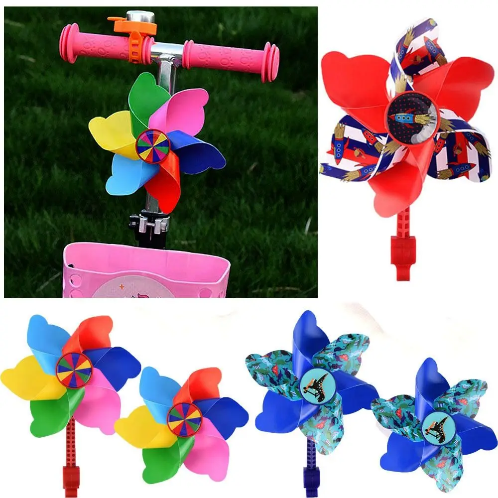 Children Bicycle Windmill Cartoon Colorful Pinwheel Long Pole/ Short ...