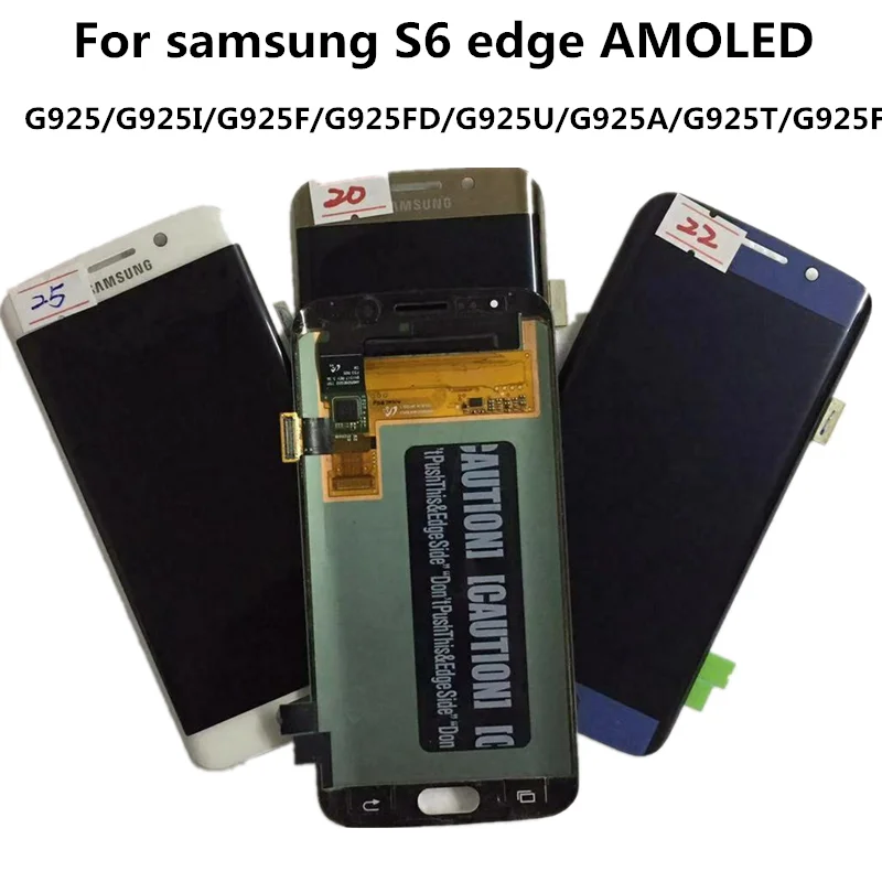 AMOLED ЖК дисплей для SAMSUNG Galaxy s6 edge G925 G925F сенсорный экран ...