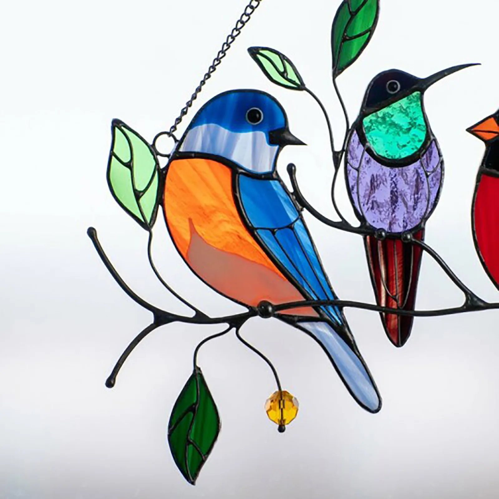 Simple Stained Glass Bird