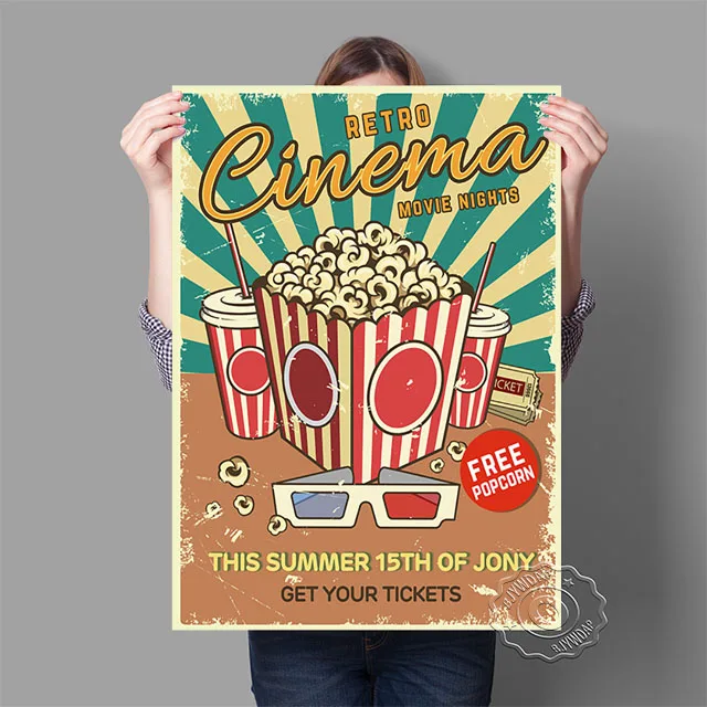 Movie Theater Popcorn Posters