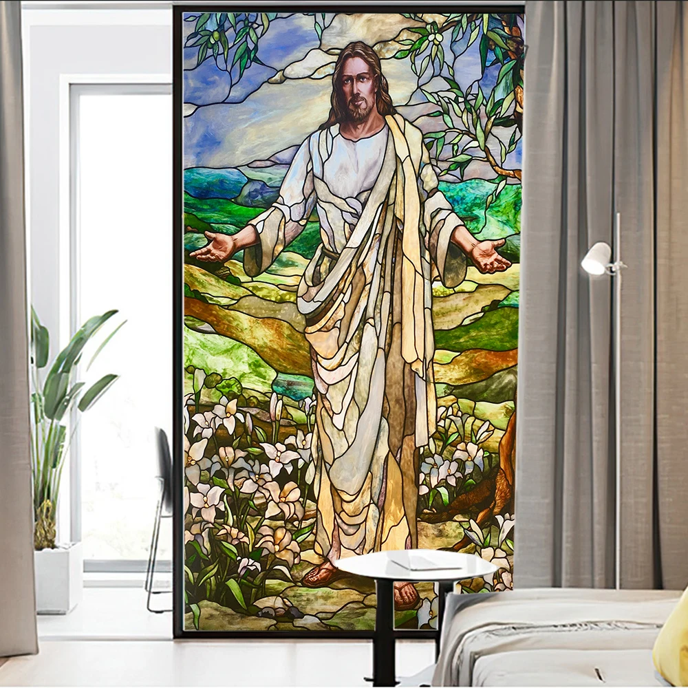 Church Style Window Film Privacy Glass Sticker Uv Blocking Heat Control ...