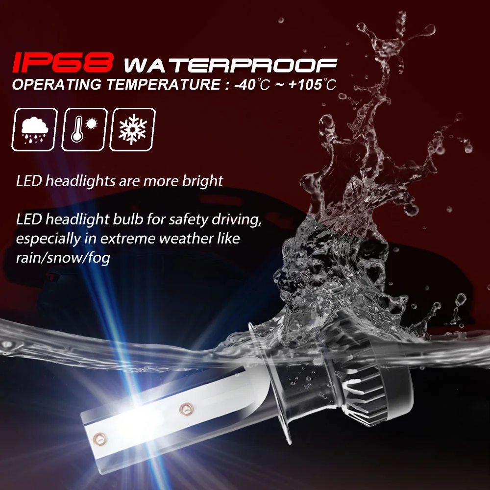 Car Mini LED Headlight Bulbs Kit H4 H11 H7 High Low Beam Headlight Bulb ...